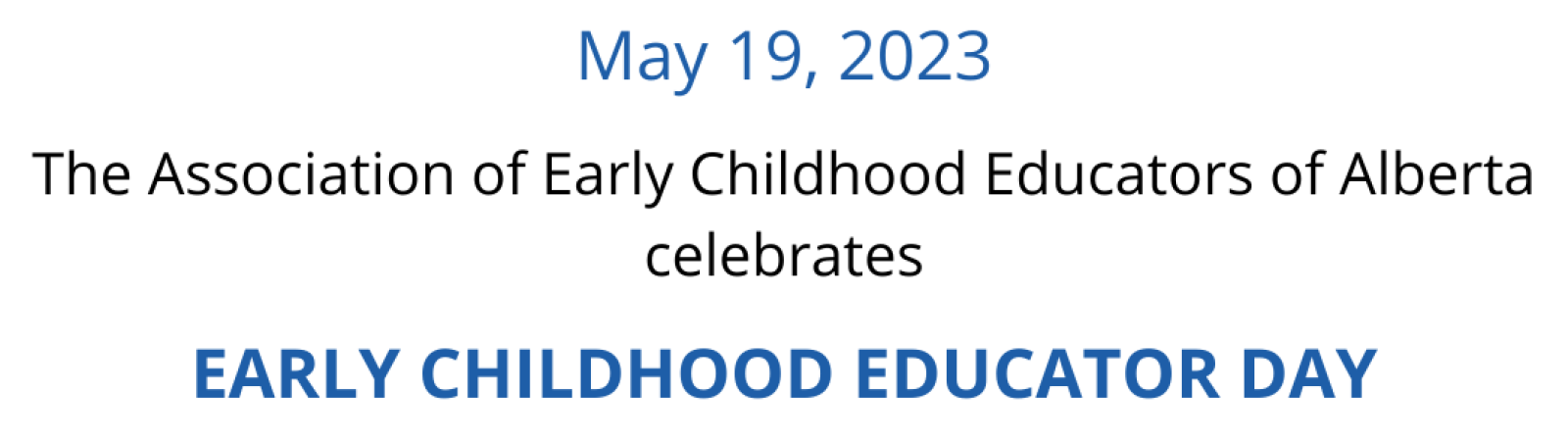 2023 ECE Day - Highlight an Educator | AECEA